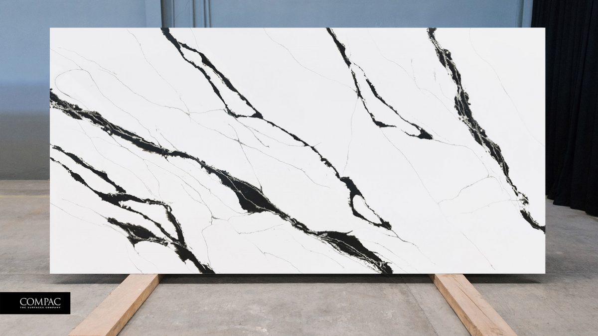COMPAC©_UNIQUE_CALACATTA BLACK’ actualizado | Lithostone Quartz Surfaces
